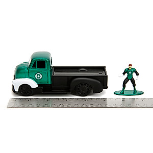 DC Comics 1:32 1952 Chevrolet COE Pickup Die-Cast Car & 1.65" Green Lantern Figure, Toys for Kids and Adults