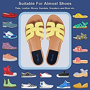 Urwalk 3 Layers Adjustable Supination & Over - Pronation Adhesive Corrective Gel Shoe Inserts, Medial& Lateral Heel Wedge Lifts for
