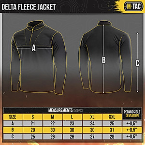 M-Tac Quarter Zip Pullover Men - Fleece Lined Thermal Shirt for Men - Lightweight Dark Navy Blue Tactical Long Sleeve Shirt Top Delta (XL)