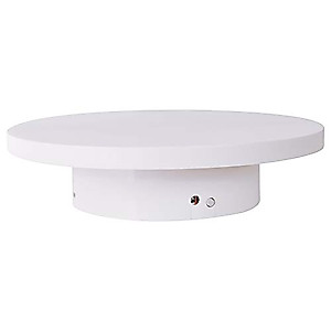 fotoconic Electric Motorized Turntable Rotating Display Stand, Remote Control Angle, Speed Direction, Various Rotation Mode, 11 Lbs Centric Loading, and 2 Pieces Magnetic Cover (4.75" & 8" Diameter)