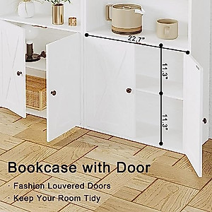 IRONCK Tall Bookcase with LED Lights, 70 in Industrial Bookshelf Display Shelf Floor Standing for Home Office, Living Room, Bed Room