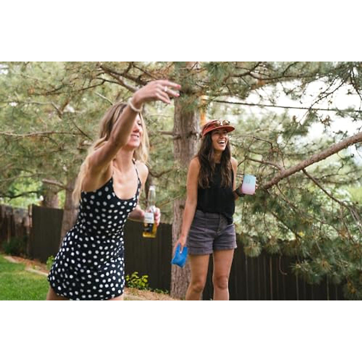 IRON °FLASK Insulated Wine Tumbler with Lid w/Leak-Proof Lid - Keeps Drinks Hot & Cold w/Double Walled, Vacuum Stainless Steel Exterior - Travel Cup - Midnight Black, 14 Oz, 2 pack