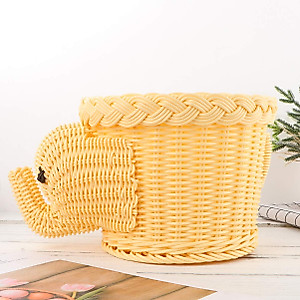 Cabilock Rattan Bread Basket Rattan Food Basket 1pc Bamboo Fruit Stand Candy Child Food Serving Baskets Tabletop Fruit Basket