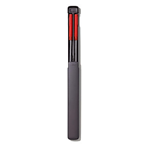 OXO Good Grips Stainless Steel 4 Piece Reusable Straw Set with Case - Red