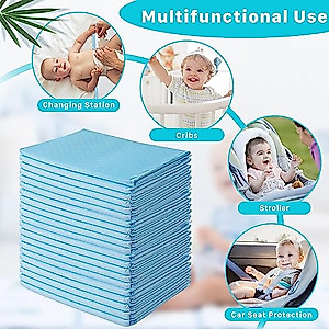 Tivcck Disposable Changing Pads,17 x 24 inch Baby Disposable Underpads,Ultra Absorbent Disposable Bed Pads,Disposable Diaper Changing Pads,Leak-Proof Breathable Underpads,Waterproof Pets Dogs Pee Pads