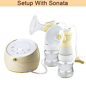 Maymom Conversion Kit Compatible with Medela Sonata, Freestyle Flex, Pump in Style MaxFlow to Use with Phillips Avent Bottles Avent Natural PP Bottle Spectra Bottle Thread Changer Avent Converter Kit