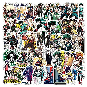 Staremeplz Samsung Galaxy Note 10 Plus Case My Hero -Academia Anime Game Design [with Vision Keychain and 50pcs Stickers] Cartoon Transparent Soft Silicona Case for Samsung Galaxy Note 10 Plus