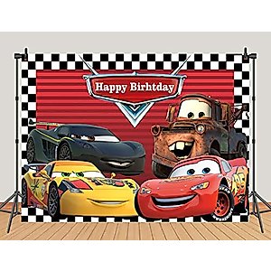 7x5ft Cars Theme Photo Background Children Boys Birthday Party Photography Backdrop Baby Show Photo Booth Studio Props