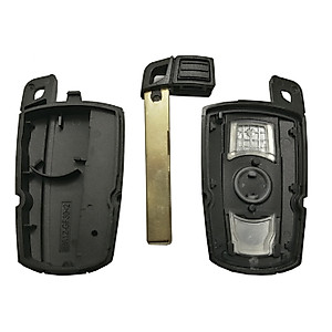 Key Fob Case Shell Fit for BMW 3 5 Series BMW X5 BMW X6 BMW Z4 3 Buttons Replacement Keyless Entry Remote Car Key Fob Cover with Uncut Blade Blank and Screwdriver (1)