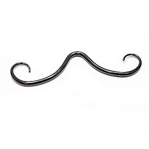 Black PVD Over 316L Surgical Steel Septum Mustache Nose Ring 16G Septum Piercing Jewelry