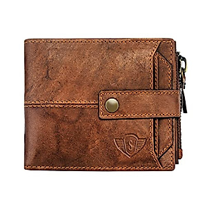 Spiffy® Brown Genuine Leather Wallet For Men | Men's Wallet | RFID Men Wallet | Leather Wallet Men
