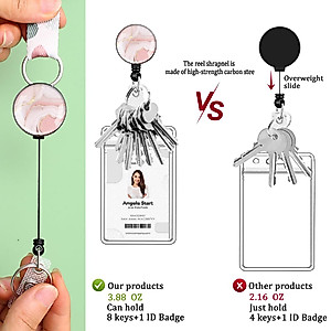 4 Pack Detachable lanyards for Cruise Ship Cards Cute Cruise Lanyards with Retractable Badge Reel and Waterproof ID Badge Holder