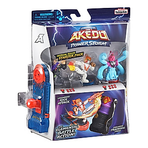 Legends of Akedo Powerstorm Official Rules Starter Pack Legendary Kick Attack 3 Mini Battling Action Figures with Training Practice Piece and Exclusive Joystick Controller