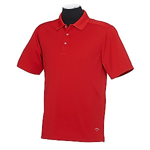 Callaway Men's Short Sleeve Core Performance Golf Polo Shirt with Sun Protection (Size Small-4X Big & Tall), Chili Pepper, 3X-Large