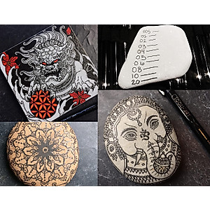 Micro-Line 14 Pens With Case, Fineliner, Multiliner, Archival Ink, Waterproof, Journaling, Illustration, Architecture, Technical Drawing, Outlining, Scrapbooking, Manga, Writing, Rock Painting Black