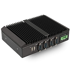 GigaIPC QBiX-Pro-APLB4200H-A1 Fanless Industrial Intel Pentium N4200 Mini PC, Dual Intel GbE LAN, 4 x Serial COM (4GB DDR3L SODIMM + 500GB 2.5" SSD, Windows 10 Home)