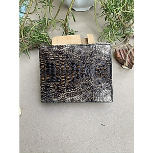 Genuine Original Crocodile Alligator Leather Skin Bifold Wallet for Men