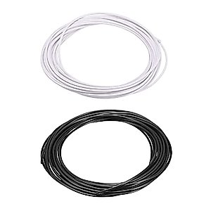 MECCANIXITY Filament Refills PLA Filaments 1.75mm, 5M/16.4ft for 3D Printing Pen, White and Black