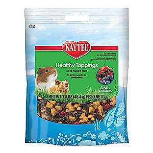 Kaytee Healthy Toppings Mixed Fruit Treat for Small Animals 1.6 oz, 12 Pack