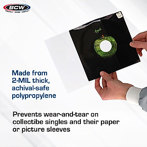 100 Vinyl 45 RPM 7" Record Poly Outer Sleeves 2 Mil New