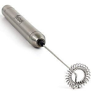 Nestpark Portable Drink Mixer and Milk Frother Wand - Small Hand-Held Mini Mixer Electric Stick Blender - Bulletproof Keto Coffee Blender Rapid Emulsifier - Cordless and Battery Operated