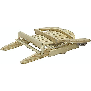 Gazebo Joe's Reclining Wood Folding Adirondack Chair, Made in The USA, Chairs for Patio, Yard, Deck, Lawn Furniture