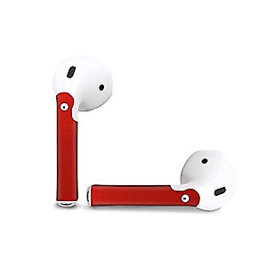 IPG for AirPods 1-2 Stickers Wraps Adhesive Decal Skin for case and Ear Pieces Protective and Decorative Set (Red Pearl)