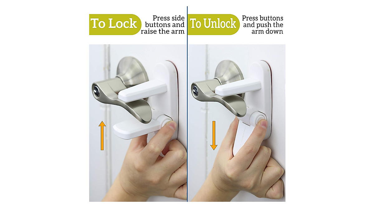 3 Pack Door Lever Lock - Toddler Safe & Easy to Use