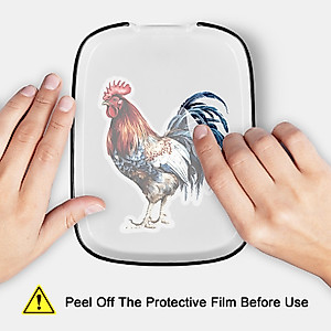 Funny Cute Rooster Patten Ceramic Spoon Rest for Kitchen Stove Top Counter, Large Spoon Holder for Kitchen Counter-Heat Resistant Cooking Utensil Rest Farmhouse Kitchen Décor (Do Not Use Dishwasher)