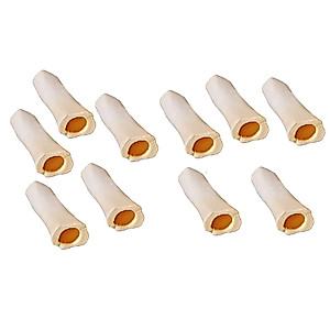 MPP Stuffed Cheese 6 Inch Shin Dog Bones Refillable Dental Chew Delicious and Nutritious (1 Bone)