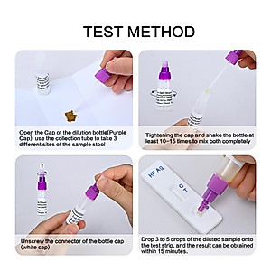 Helicobacter Pylori Stool 2 Test Kits, H. Pylori，10-15 Minutes of Quick Home Testing, The Result is Highly Accurate, Easy to Read and use