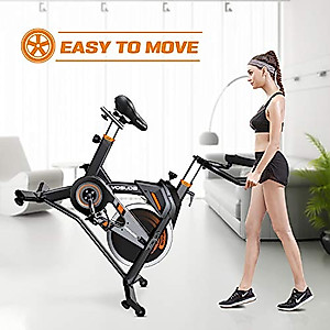YOSUDA Indoor Cycling Bike Stationary - Exercise Bike for Home Gym with Comfortable Seat Cushion, Silent Belt Drive, iPad Holder