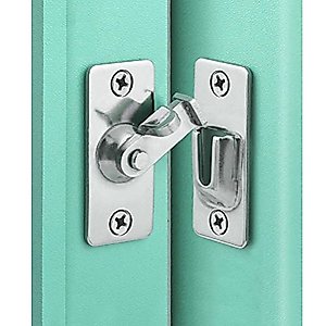 90 Degree Locking Privacy Lock Sliding barn Door Latch Right Angle Door Clasp cam Lock (2 Pack Silver)