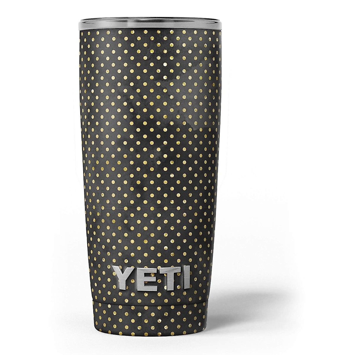 Design Skinz Black and Gold Watercolor Polka Dots V2 - Skin Decal Vinyl Wrap Kit Compatible with The Yeti Rambler Cooler Tumbler Cups