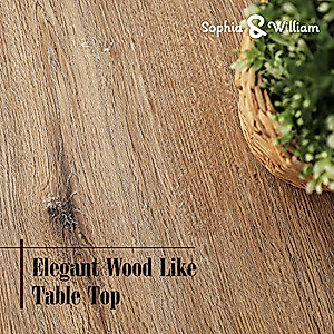 Sophia & William Patio Dining Set 6 Pieces with 9 ft Umbrella, 1x Square 37"x 37" Dining Table, 4 Swivel Chairs Furniture Set for Outdoor Garden Lawn Pool (Umbrella Base Not Included)