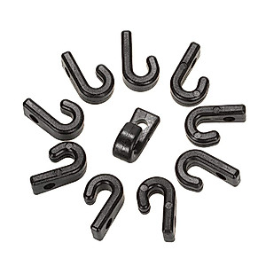 Lixada 50pcs Nylon Bungee Lashing Shock Cord J Hooks Tie Down Hook for Kayaks Canoes Boats