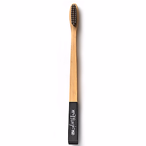 MY MAGIC MUD - Earth-Friendly Bamboo Toothbrush, Activated Charcoal Infused, Sustainably Produced, Soft Bristles, 1 Pack