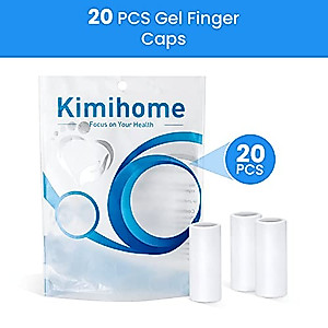 Kimihome 20 PCS Gel Finger Sleeve Protectors, Silicone Finger Sleeve Cushions and Protects, Provide Relief for Finger Cracking, Corns, Blisters and Calluses Protect.