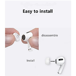 3 Pairs Replacement Ear Tips in-Ear Silicone Eartips Accessories Small Medium Large Eartips for Apple Airpods Pro (S-White)