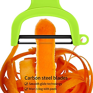 Original Vegetable Peeler Carbon Steel Blade 3-Pack Red/Green/Yellow