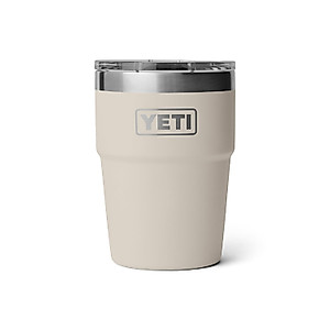 YETI Rambler 16 oz Stackable Tumbler, Vacuum Insulated, Stainless Steel with MagSlider Lid, Cape Taupe