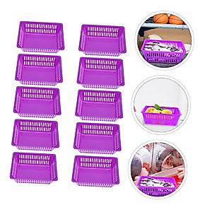 Holibanna 10pcs Game Machine Coin Basket Storage Baskets Plastic Stackable Pantry Bins Plastic Food Container Plastic Containers Coin Machine Baskets Hamper Purple Desk Groceries