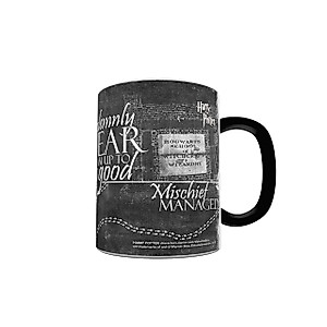Morphing Mugs Harry Potter - Marauder's Map - Black and White - I Solemnly Swear - Mischief Managed - One 11 oz Color Changing Ceramic Mug – Image Revealed When HOT Liquid Is Added!