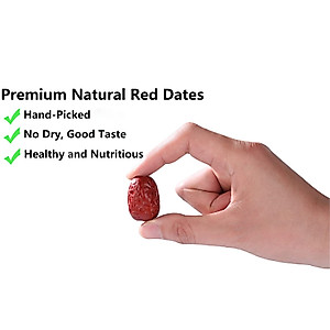 Premium Jujube Red Dates 1LB/453g,Selected Dried Fruit,Big & Delicious,100% Natural 红枣
