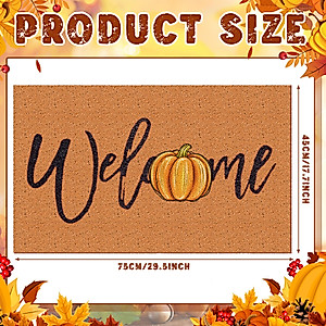 Welcome Doormat Imitation Coir Mats Outdoor 18 x 30 Inch Non Slip Coir Door Mats Fall Pumpkin Graduation Welcome Outdoor Mat for Entrance Indoor Front Door(Pumpkin)