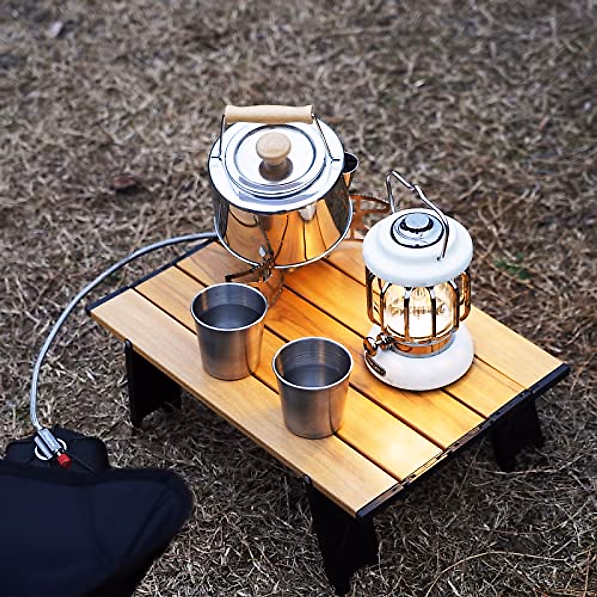 ATEPA Ultralight Compact Small Camping Table, Backpacking Mini Small Folding Camping Side Table for Camp, Portable Table for Outdoor Picnic,Tent,Travel,Beach