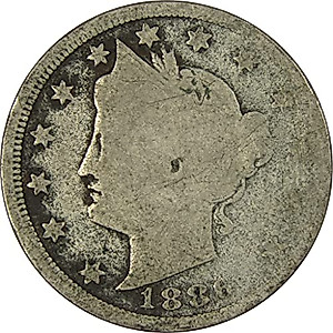 1886 Liberty Head V Nickel 5 Cent Piece AG About Good 5c SKU:IPC6577