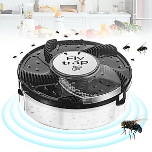 2024 Electric Fly Trap Pest Device Gnat Flying Insect Trap Automatic Indoor Fly Trap Pest Reject Control Catcher Insect Repellents Tools for Garden,Auto,Ranch,Rotate Resueable Catcher(1PCS)