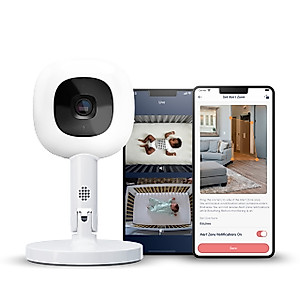 Nanit Pro Smart Baby Monitor & Flex Stand - 1080p Secure Wi-Fi Video Camera, Sensor-Free Sleep & Breathing Motion Tracker, 2-Way Audio, Sound & Motion Alerts, Night Vision, and Breathing Band - White