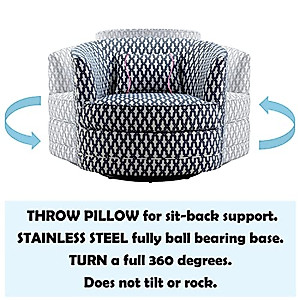 Rosevera Swivel Accent Chairs for Living Room Furniture Swivel Chairs for Bedroom Swivel Barrel Chair Small Swivel Accent Chair Modern Swivel Chair Accent Chairs for Apartment, Studio